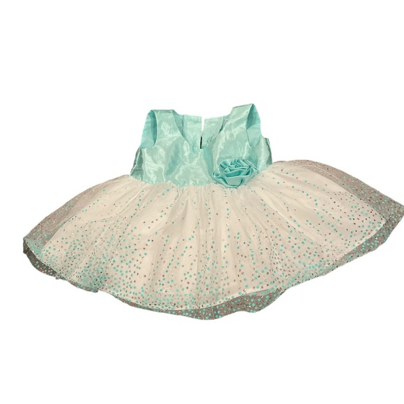 George | Dresses | Mintgreen White And Silver George Dress With Buttons ...